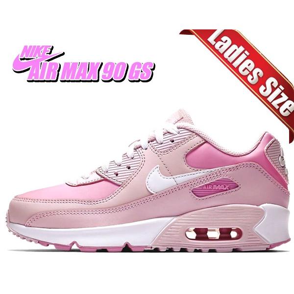 NIKE ナイキ エアマックス 90 ガールズ AIR MAX GS pink foam/white-pink rise cv9648-600 ...