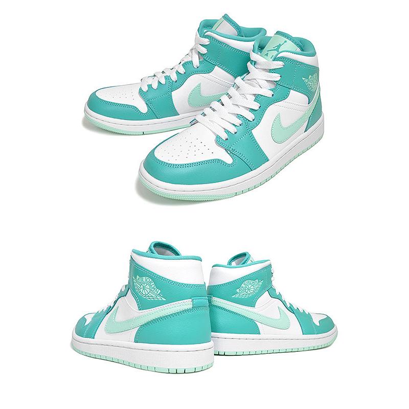 エア ジョーダン 1 ナイキ ウィメンズ エアジョーダン ミッド NIKE WMNS AIR JORDAN MID washed teal ...
