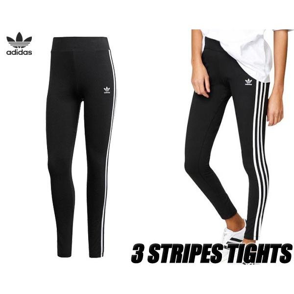adidas Originals アディダス オリジナルス 3ストライプ タイツ 3 STRIPES TIGHTS BLACK/WHITE ...