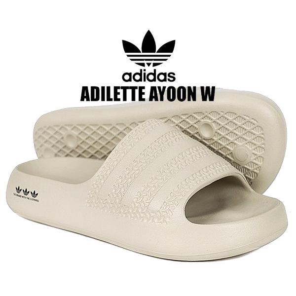adidas アディダス アディレッタ アヨン サンダル ADILETTE AYOON SLIDES W CBROWN/CBLACK ...