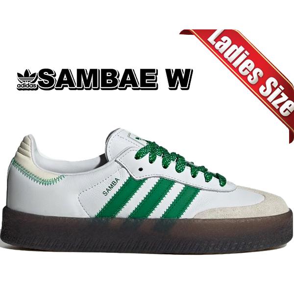 adidas Originals アディダス サンベエ ウィメンズ SAMBAE W FTWWHT/GREEN/OWHITE ie9105 ...