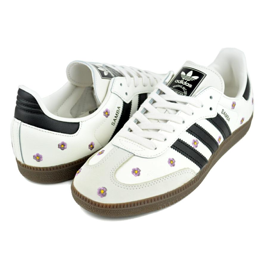 adidas アディダス サンバ OG ウィメンズ SAMBA W CLOWHI/CBLACK/GUM5 if4398 ホワイト 花柄 ...