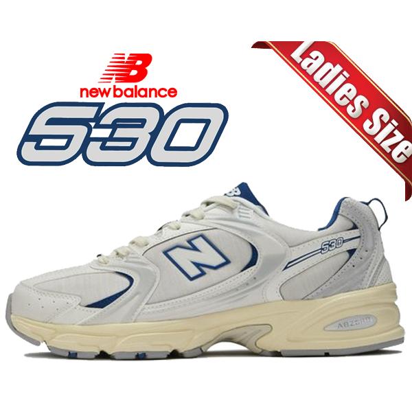 New Balance ニューバランス 530 NEW BALANCE MR530AM width D WHITE BLUE レディース ...
