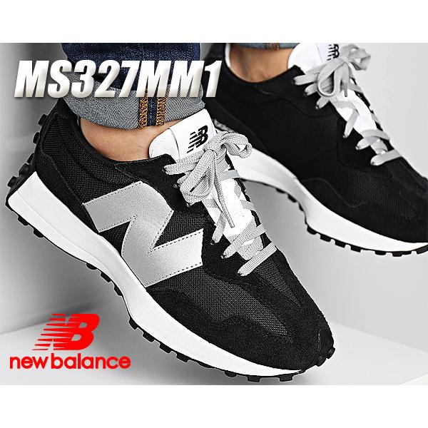 New Balance（ニューバランス） 327 NEW BALANCE MS327MM1 Width D BLACK ブラック シルバー ...