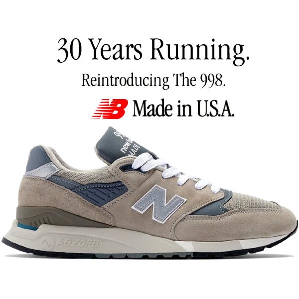 998シリーズ ニューバランス 998 NEW BALANCE U998GR MADE IN U.S.A. width D グレー ...