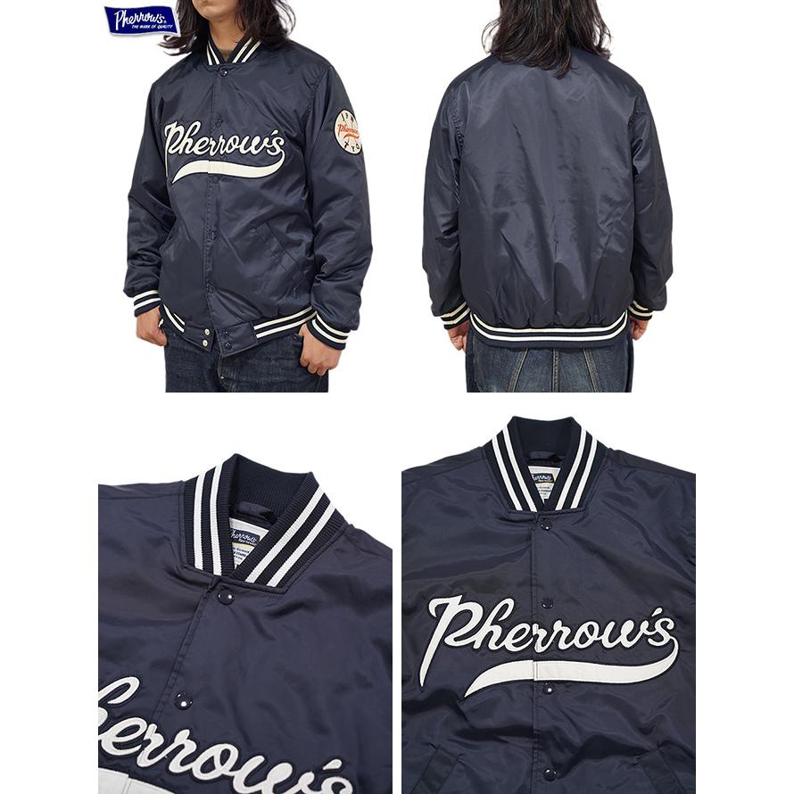 Pherrow's フェローズ Pherrow's 25W-PNSJ1 スタジアムジャケット [ NYLON STADIUM JACKET ] スタジャン アメカジ メンズ : Lua ...
