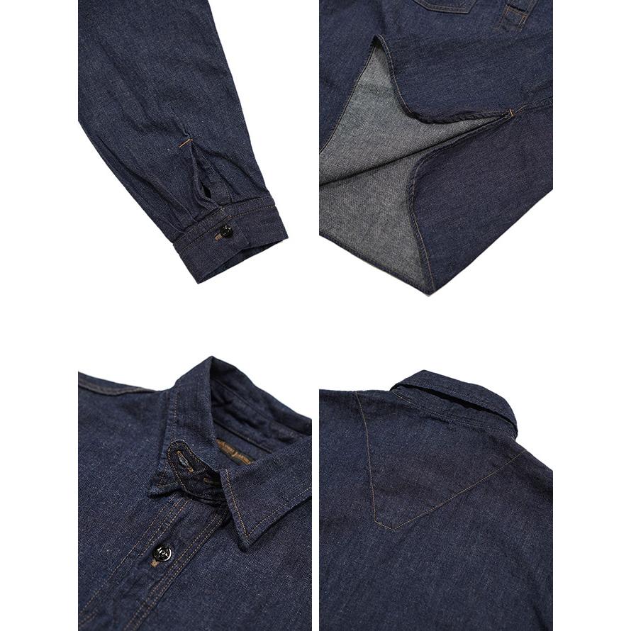 FULLCOUNT フルカウント FULLCOUNT 4083 デニムプルオーバーシャツ Denim Pullover Shirts ワークシャツ アメカジ メンズ : Lua ...