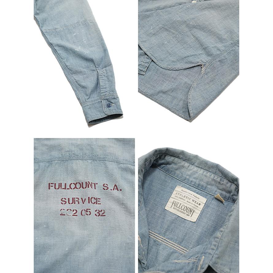 FULLCOUNT フルカウント FULLCOUNT 4090HW シャンブレーワークシャツ [ Triple Stitch Chambray Shirt ] [ Aging ] ワークシャツ ...