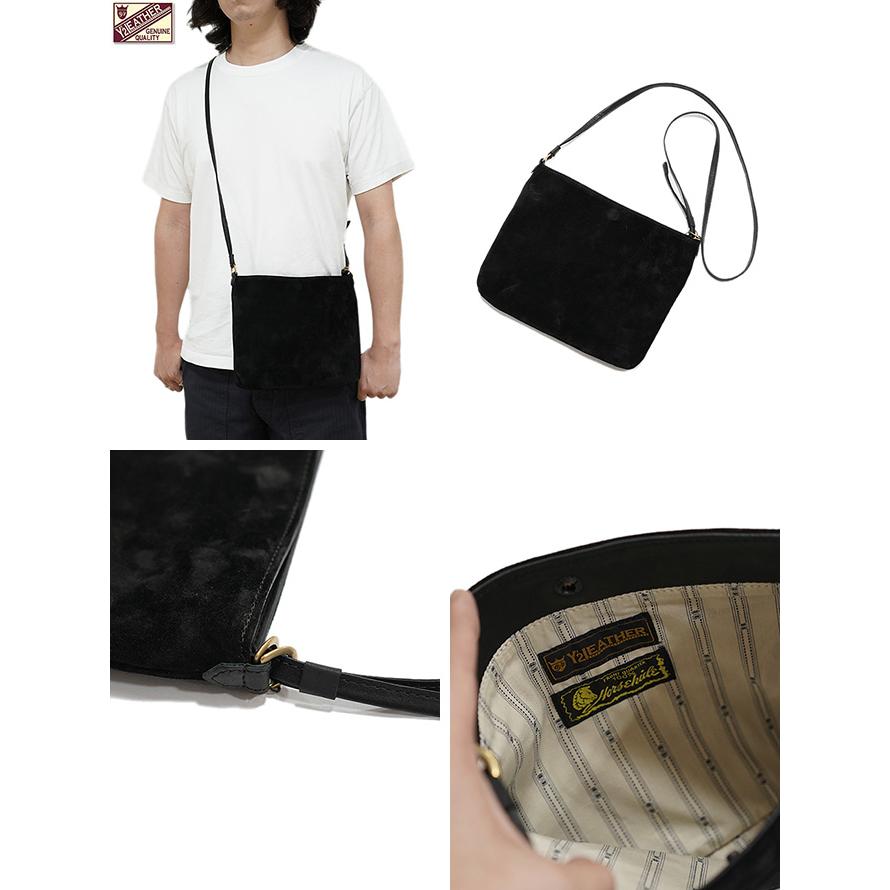 ワイツーレザー Y'2 LEATHER BG-18 ホースハイドサコッシュ [ Natural Scar Horse Roughout ] 馬革 Sacoche アメカジ メンズ : Lua ...