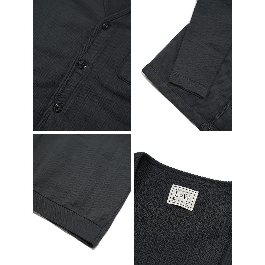 ループアンドウエフト Loop & Weft LHC1116 BIG HERRINGBONE PILE KNIT 50s CARDIGAN [ Sweat Cardigan ] スウェット ...