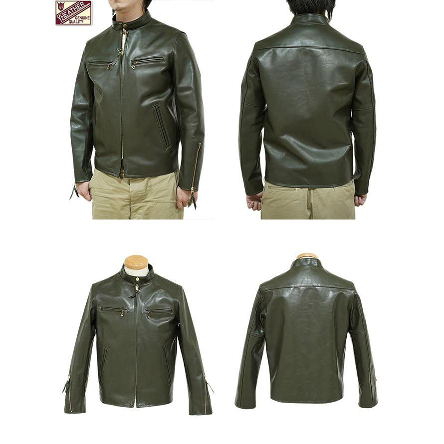 限定モデル Y'2 LEATHER（ワイツーレザー） PR-64 ヴィンテージホースライトシングルライダースジャケット OLIVE アメカジ メンズ レザージ… : Lua Shopping ...