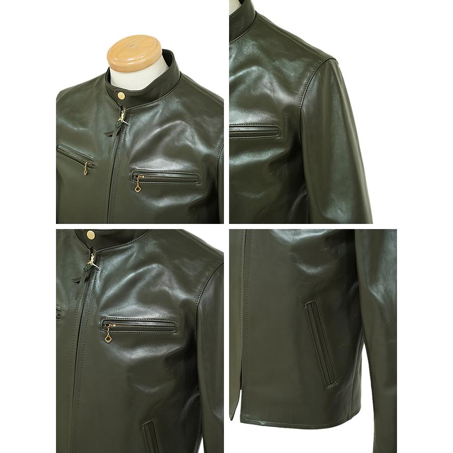限定モデル Y'2 LEATHER（ワイツーレザー） PR-64 ヴィンテージホースライトシングルライダースジャケット OLIVE アメカジ メンズ レザージ… : Lua Shopping ...