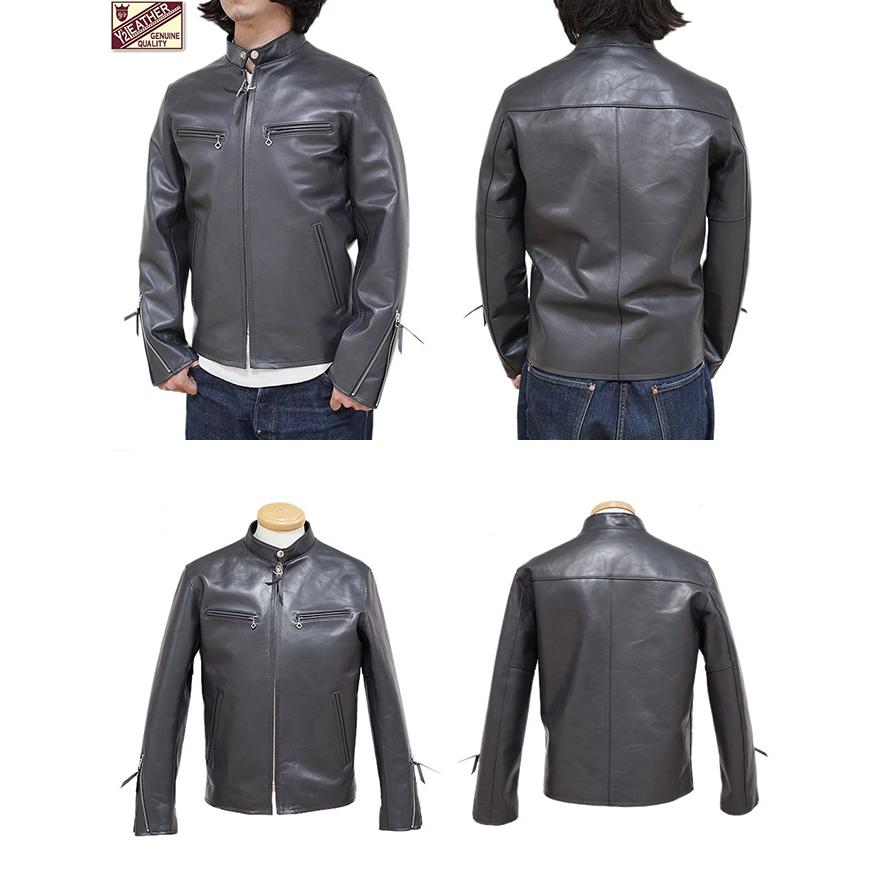 ワイツーレザー Y'2 LEATHER PR-64 ヴィンテージホースライトシングルライダースジャケット [ GRAY ] アメカジ メンズ レザージャケット 限定モデル : Lua ...
