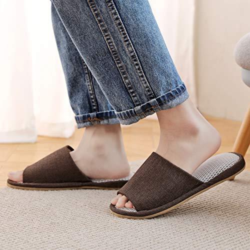 [mianshe] 立体メッシュ スリッパ 前開き 通気性 蒸れない 静音 軽量 メンズ レディース ブラウン L : luanaショップ1号店 - 通販 - Yahoo!ショッピング