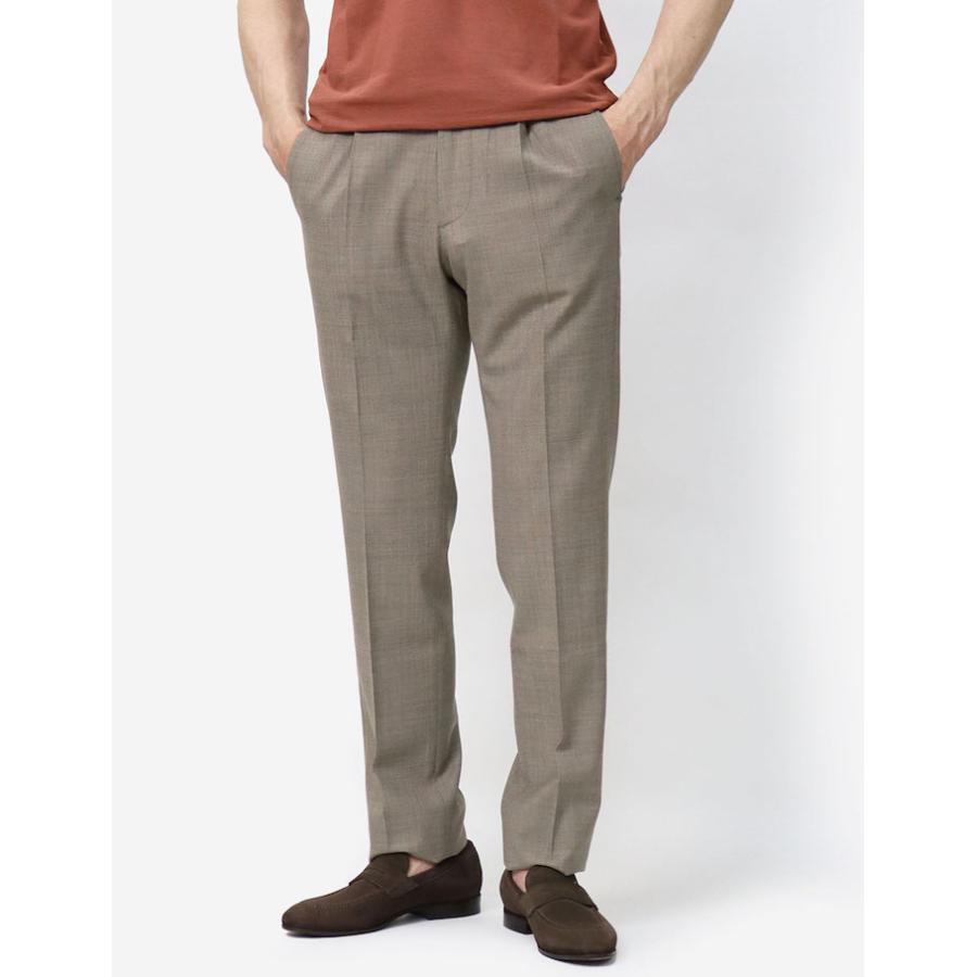 BERWICH ベルウィッチ / ベルト BERTO ワンプリーツ パンツ ウエストゴム ウォッシャブル エコウール ストレッチ 返品・交換 ...