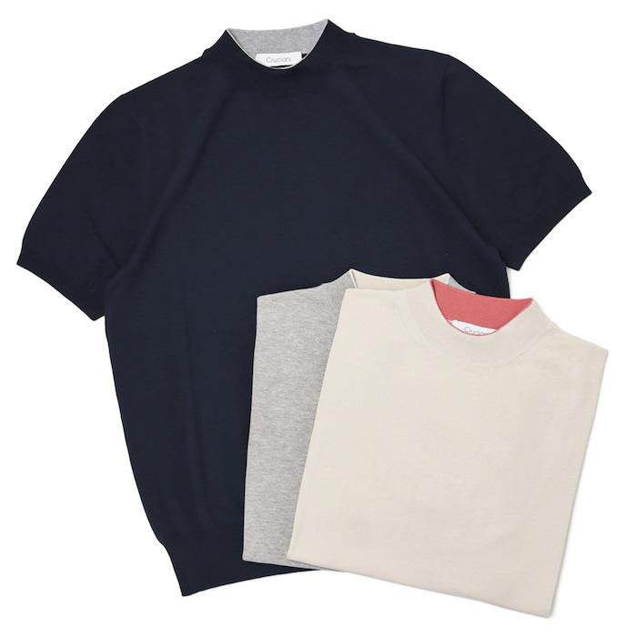 クルチアーニ / Cruciani / コットン / ハイゲージ / モックネック ニット Tシャツ / ネック配色 / 返品・交換可能 :760820x01:luccicare - 通販 ...