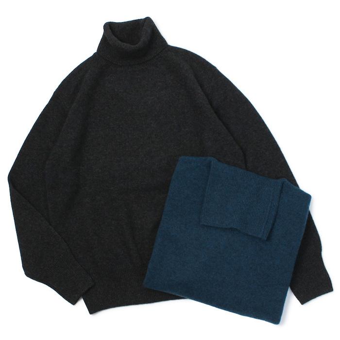 レンコントラント / Rencontrant タートルネック ニット バイカラー ミドルゲージ カシミヤ100％ 返品・交換可能 : luccicare - 通販 - Yahoo!ショッピング
