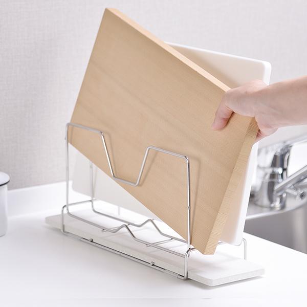 まな板スタンド まな板収納 まな板立て ビーワースセレクション bwsSELECTION 水切り ラック 珪藻土 ビーワーススタイル : Lucida - 通販 - Yahoo!ショッピング