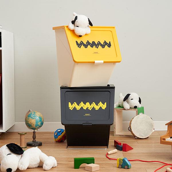 pelican garbee（stacksto.） スヌーピー 収納ボックス スタックストー ペリカン ガービー ピーナッツ 38L ふた付き ごみ箱 ゴミ箱 おしゃれ : Lucida ...