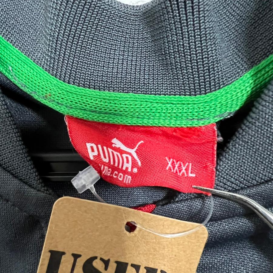 PUMA 【古着】PUMA （プーマ） トラックジャケット 灰色 緑 グレー グリーン 3XLサイズ 綿100％ : Lucido Bell ...
