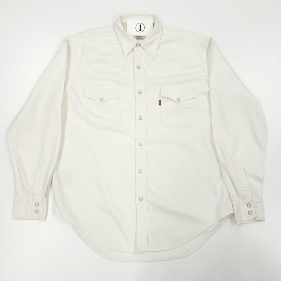 Levi's リーバイス デニムシャツ 白 古着 長袖 90年代 90's Levi's リーバイス デニムシャツ 白 古着 長袖 90年代 90's