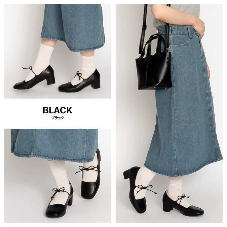 SVEC パンプス 痛くない 歩きやすい 黒 ストラップ リボン レディース スクエアトゥ トレンド ヒール おしゃれ 可愛い ブラック シルバー 大きいサイズ 25cm : TTCLUB ...