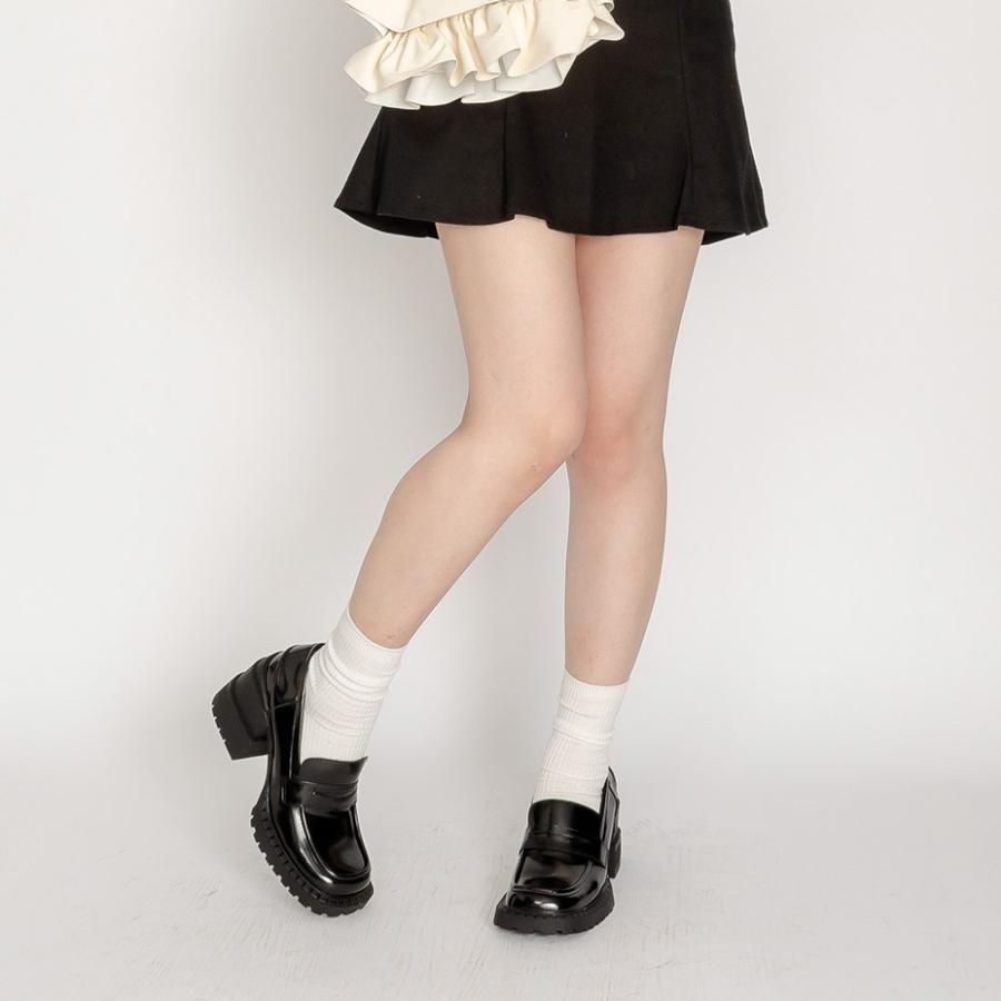 SVEC ローファー レディース 厚底 8cm パンプス 歩きやすい 美脚 太ヒール 厚底ローファー チャンキーヒール 通勤 ハイヒール ヒール カジュアルシューズ 黒 ブラック ...