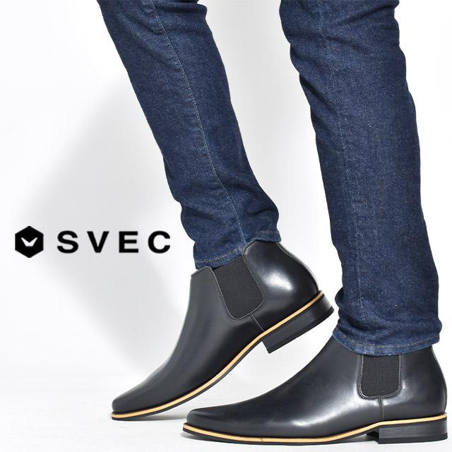 SVEC サイドゴアブーツ メンズ ブーツ ブランド 40代 革 安い ショートブーツ サイドゴア おしゃれ 足が疲れない 編み上げ スエード ブラック 黒 ブラウン 茶色 : TTCLUB ...
