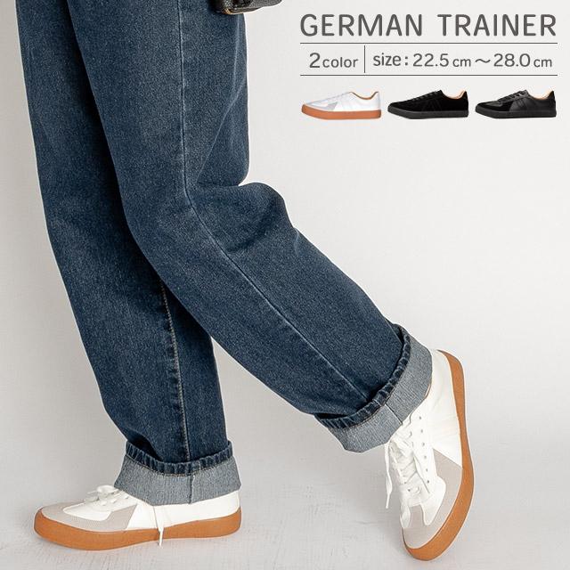 SVEC スニーカー レディース メンズ ジャーマントレーナー ウォーキングシューズ カジュアルシューズ 靴 シューズ 歩きやすい ローカット 白 ホワイト 黒 ブラック : TTCLUB ...