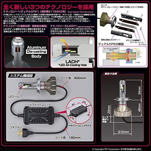 IPF ヘッドライト LED H4 バルブ Fシリーズ 12V/24V 兼用 6500K 4000/2800lm ドライバーユニット別体型 コンパクトモデル F141HLB : Lucker ...