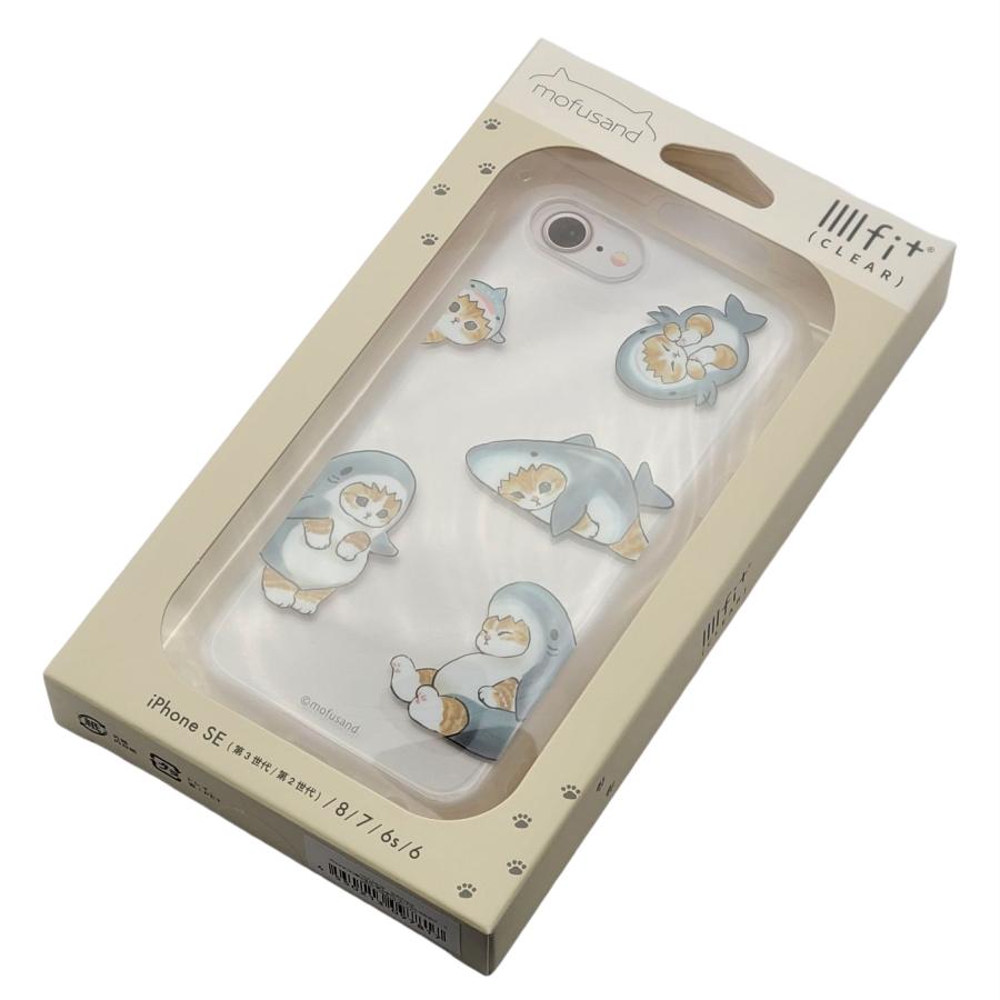 モフサンド サメにゃん iPhone SE 第3世代 第2世代 8 7 6s 6用 ケース スマホ カバー アイフォン mofusand IIIIfit Clear : 0776 : ラッキー ...