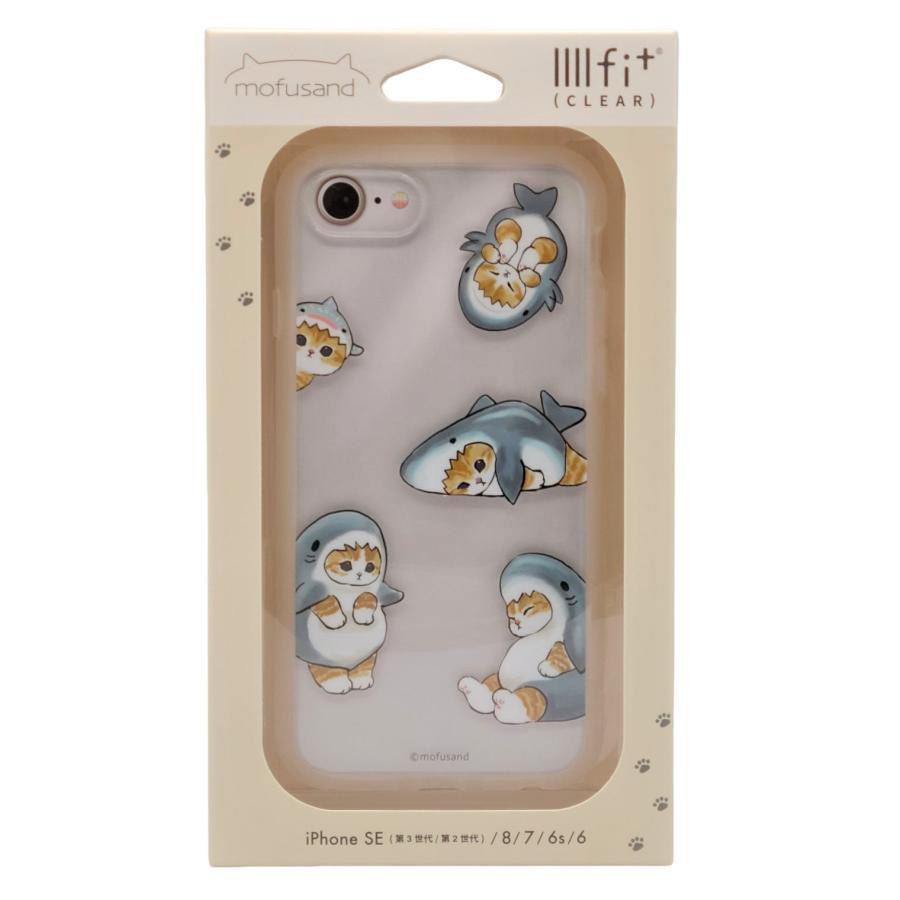 モフサンド サメにゃん iPhone SE 第3世代 第2世代 8 7 6s 6用 ケース スマホ カバー アイフォン mofusand IIIIfit Clear : 0776 : ラッキー ...