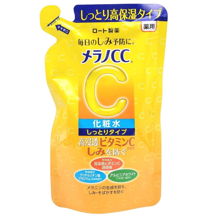 ロート製薬 メラノCC 薬用 しみ対策 美白 化粧水 しっとりタイプ つめかえ用 170ml 4点セット 医薬部外品 : ラッキーラックヤフー店 - 通販 - Yahoo!ショッピング