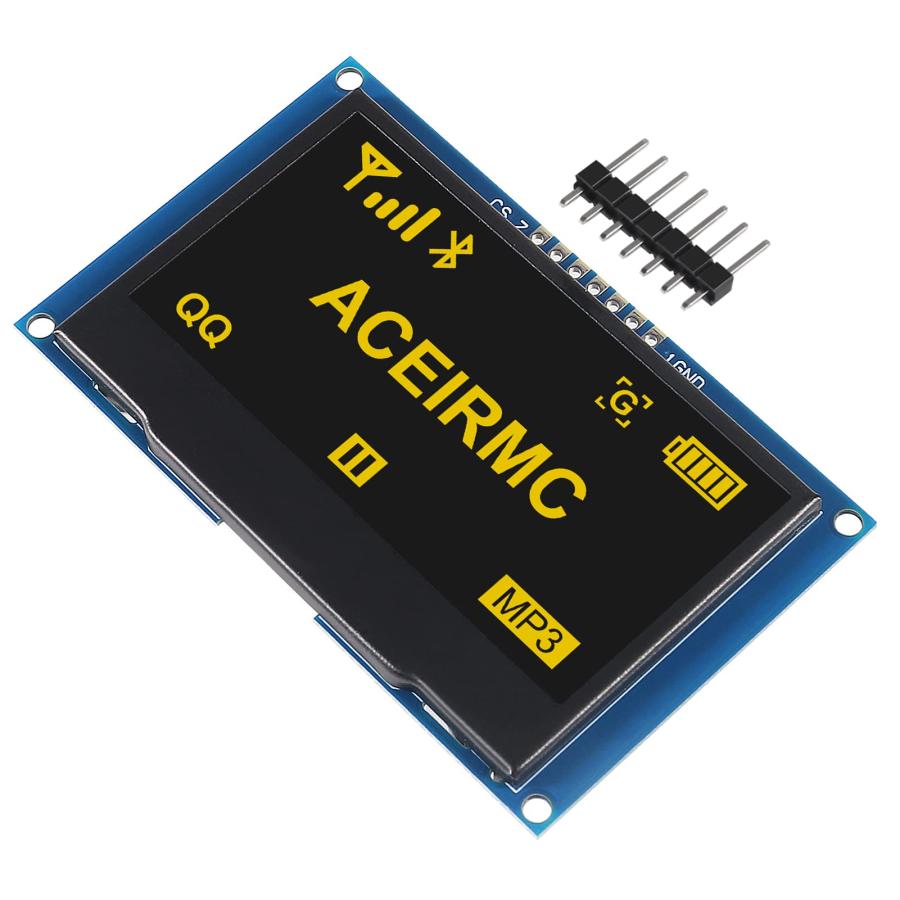 ACEIRMC 2.4インチ 128x64 OLED LCDディスプレイモジュール SSD1309 7ピン SPI/IIC I2C 並行輸入品 : hfayb0c4sg3tbyk ...