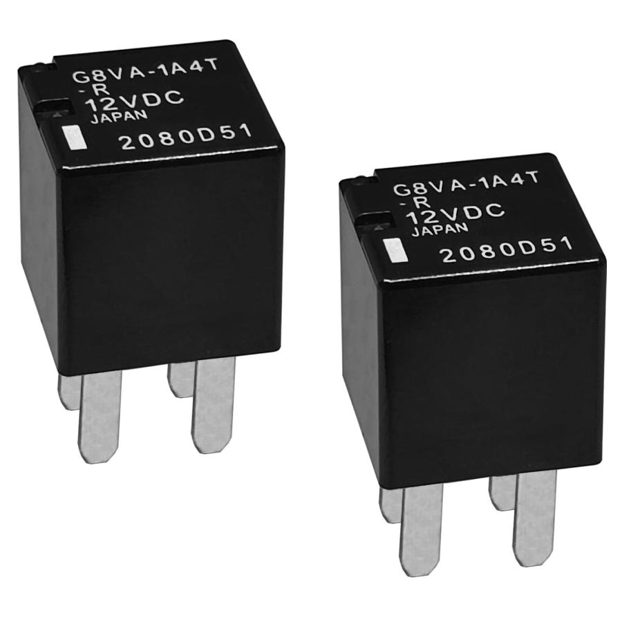 【並行輸入品】Relay G8VA 1A4T R 2個(1パック) G8VA1A4TR 4ピン 12V DC 20A SPST 自動車用パワー ...