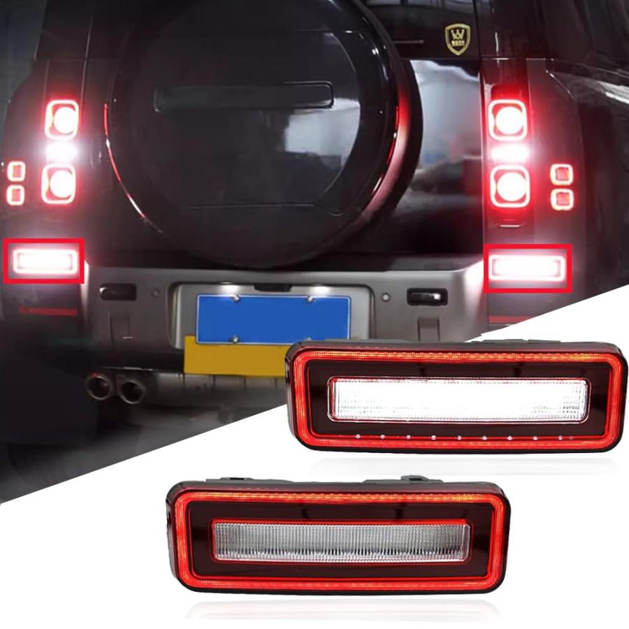 COOLCMP Rear Bumper Lights for 2020 2024 Land Rover Defender 110 並行輸入品 ...