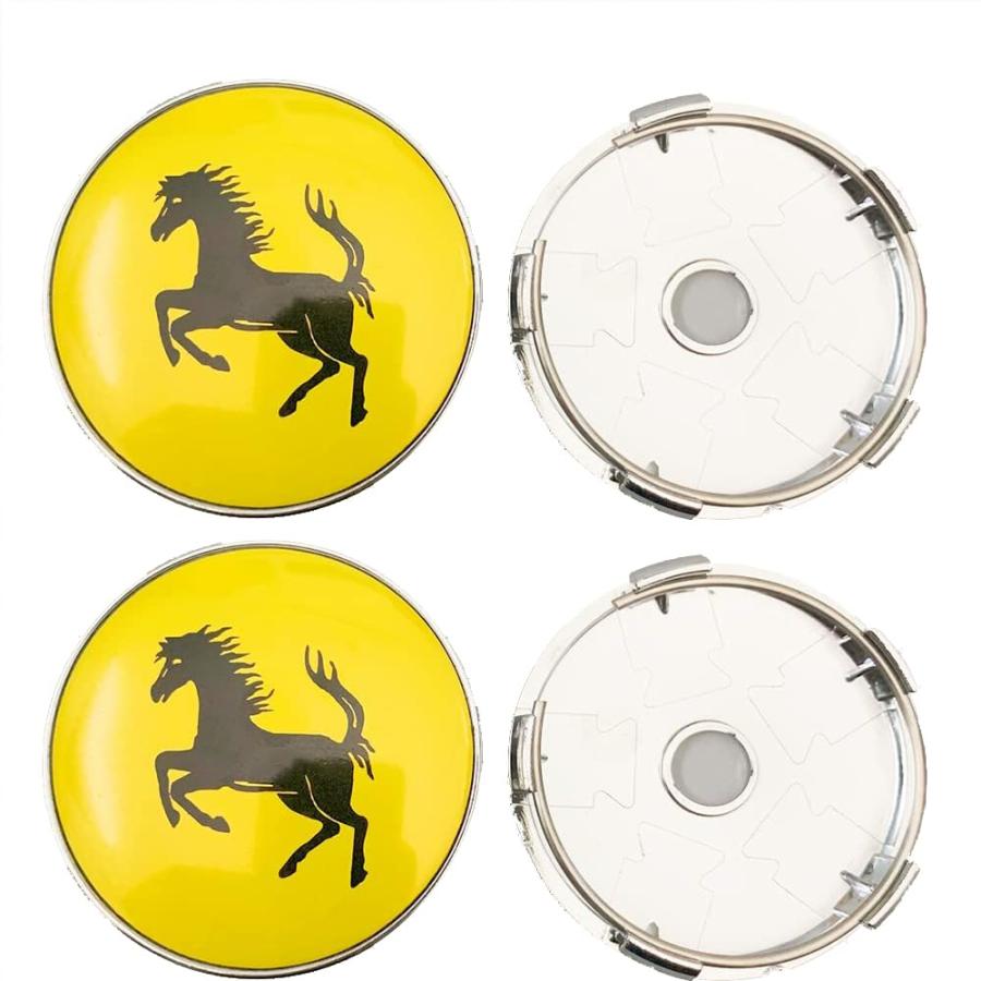 JQFFM 4PCS Car Center Caps for Ferrari F430 456 458 488 F12 812 並行輸入品 ...