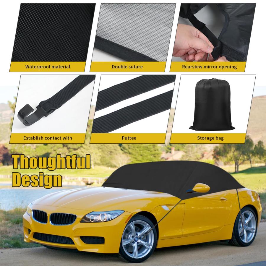【並行輸入品】ソフトトップルーフ 2003 2008 BMW Z4対応 防水ハーフガレージ 420D オックスフォード ストラップ付き フード ...