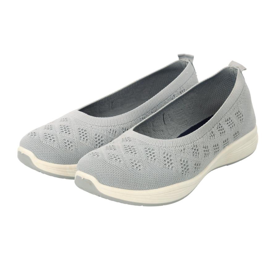 22538.GRAY 22.5cm Angel Fit エンジェルフィット フライニットパンプス フラットシューズ : BACKYARD ...