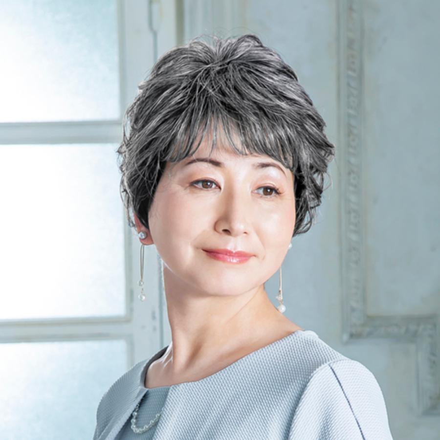 TDGH.耐熱ダークグレイヘア ☆ プリシラ 帽子ウィッグ Relax ミックスカールショート BO-08 PRISILA プリシラ 帽子 ...