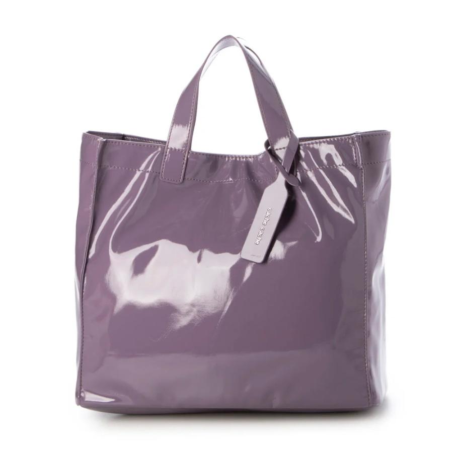 ☆ ラベンダー cachecache カシュカシュ ソフトエナメルショッパーバッグ トートバッグ エナメル トートバック : BACKYARD FAMILY 雑貨タウン - 通販 ...