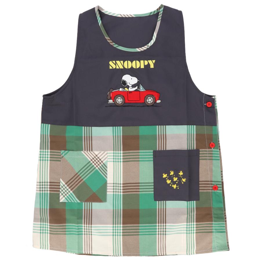 30803.グリーン格子 キャラクターエプロン 2L〜3Lサイズ エプロン 保育士 キャラクター スヌーピー ムーミン グッズ 大きいサイズ : BACKYARD FAMILY 雑貨タウン ...