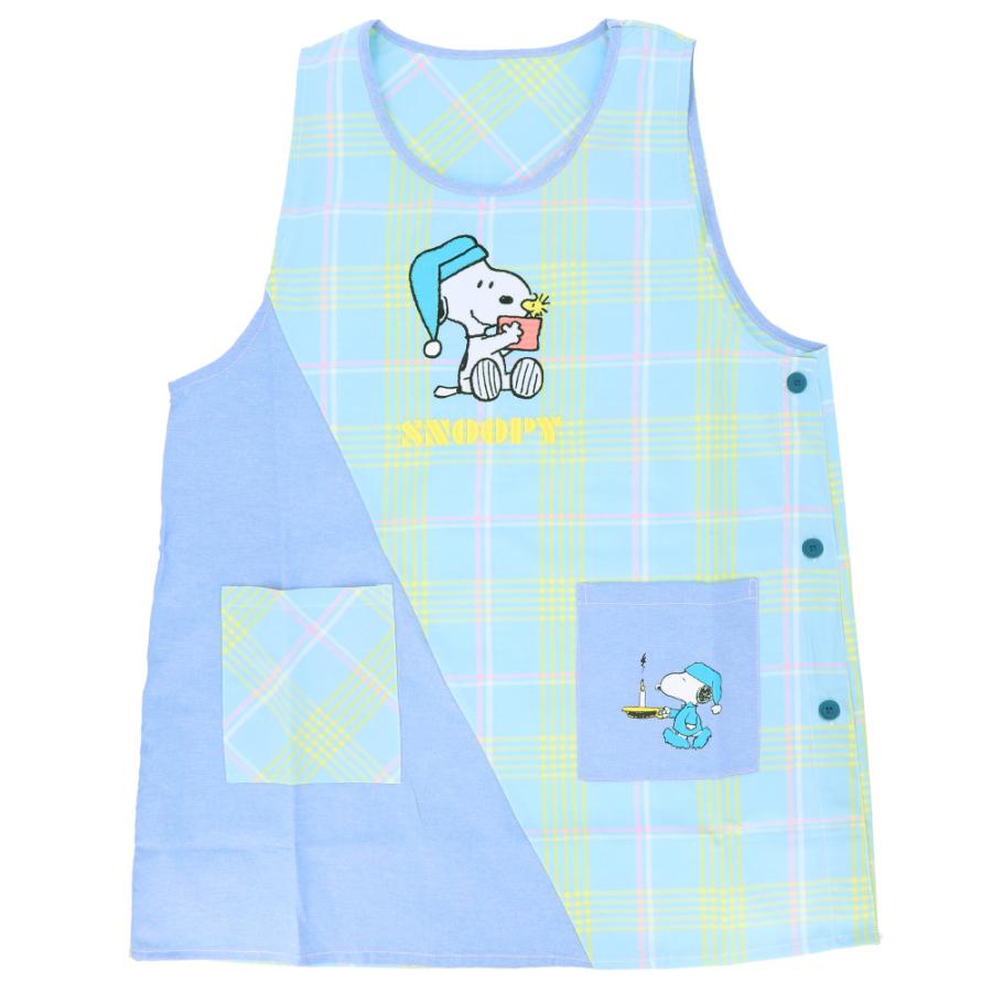 30807.サックス格子 キャラクターエプロン 2L〜3Lサイズ エプロン 保育士 キャラクター スヌーピー ムーミン グッズ 大きいサイズ : BACKYARD FAMILY 雑貨タウン ...