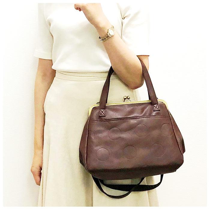 ☆ グリーン Lafiel ラフィール ドットカラー 合皮 がま口 2wayバッグ ショルダーバッグ レディース 斜めがけ 大人 2way : BACKYARD FAMILY 雑貨タウン ...