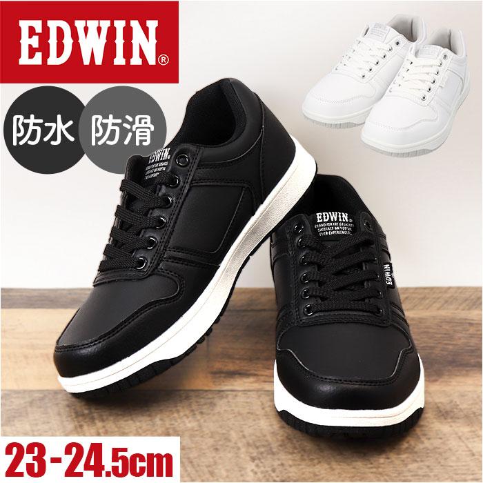 BLACK ☆ 24cm ☆ EDWIN レディース 防水・防滑 スニーカー EDWIN 防水 スニーカー EDW7675 エドウィン 靴 レディース : edw7675-24cm-black ...