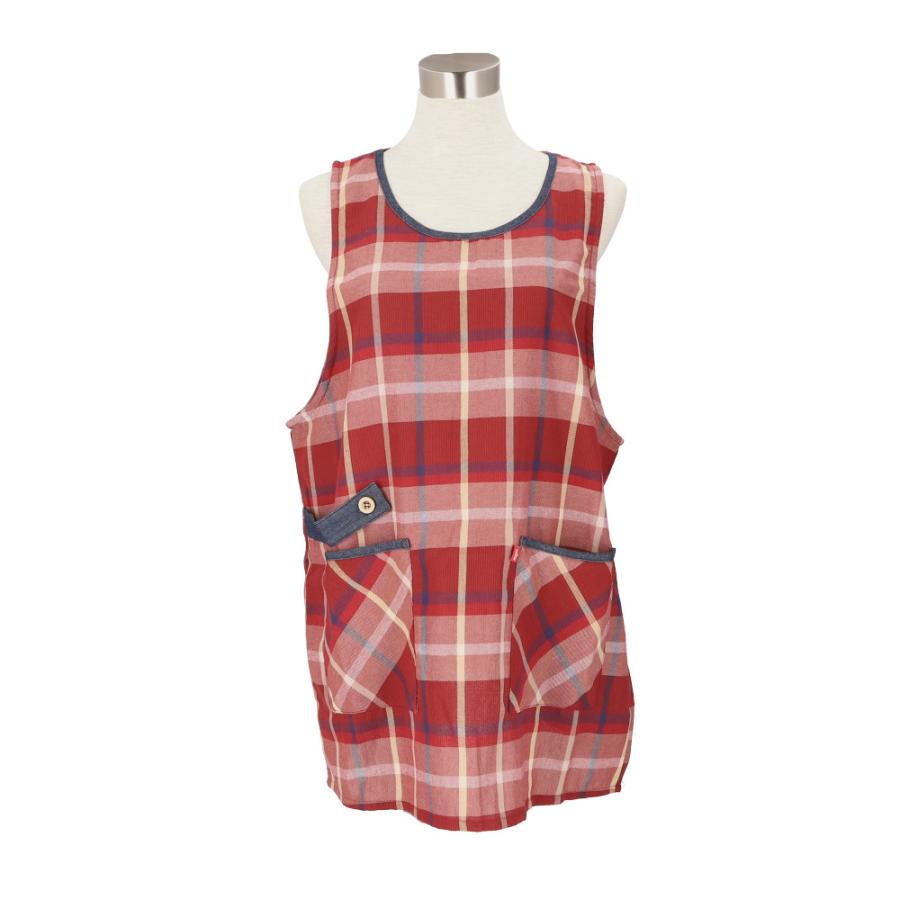 ☆ チェック赤 ☆ 2L-3L ☆ EDWIN ラン型エプロン エプロン おしゃれ EDWIN エドウィン 前掛け 保育士 割烹着 かっぽう着 ラン型エプロン : edwinran ...