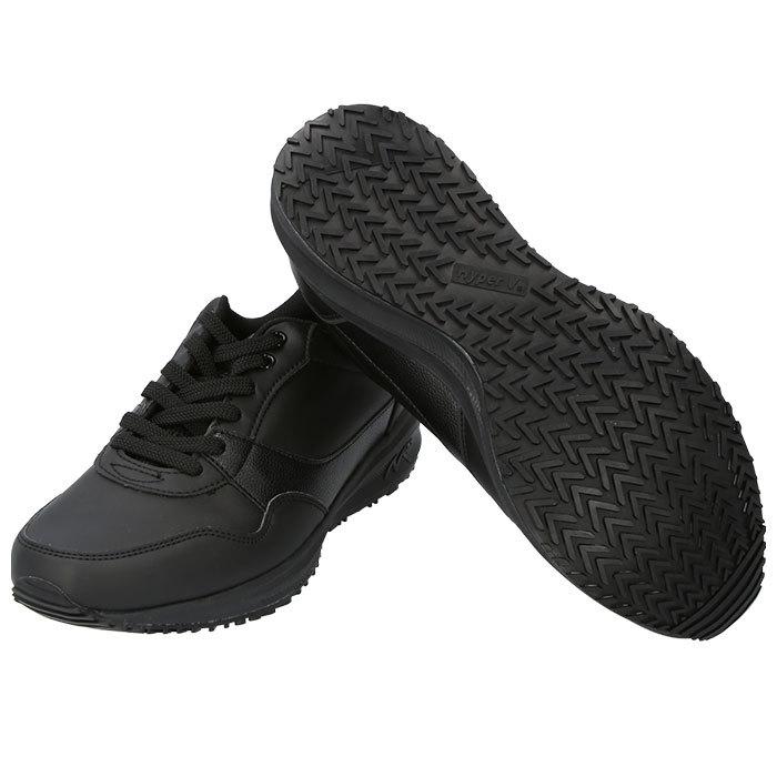 ブランド登録なし ☆ ブラック 24.5cm 滑らない靴 ハイパーv 通販 スニーカー 靴 滑らない 作業 hyper v 006 シューズ 作業靴 日進ゴム 軽量 釣り ワーク ...