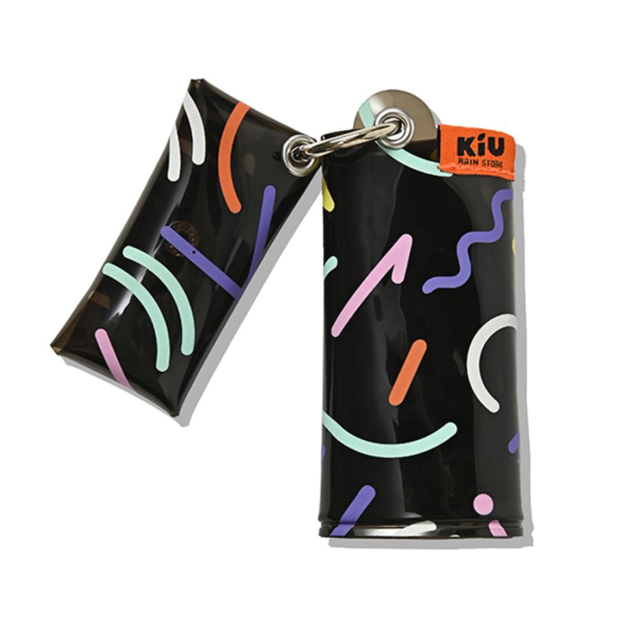 205.ジオメトリックブラック ☆ KiU キウ PVC ウォレット PVC WALLET KiU 財布 キウ K338 二つ折り財布 二つ折り サイフ レディース : k338-zai ...