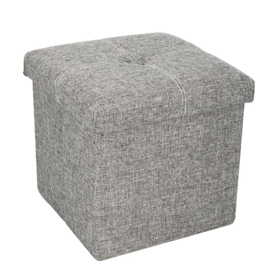 Bタイプ×グレー 収納ボックス イスにもなる収納ボックス 30×30×30cm 折りたたみ mmsbox124g 椅子 収納 ...