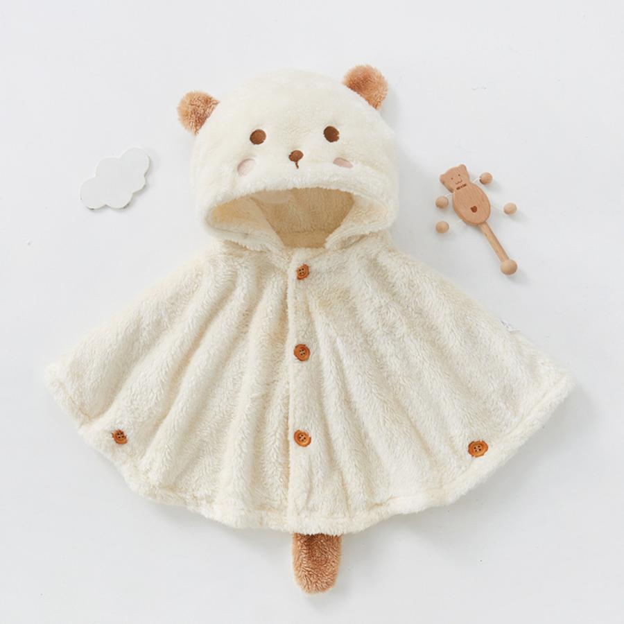 ☆ ホワイト キッズポンチョ nakbt2790 ポンチョ キッズ マント コート カーディガン 羽織り 羽織 子供服 子ども服 ...